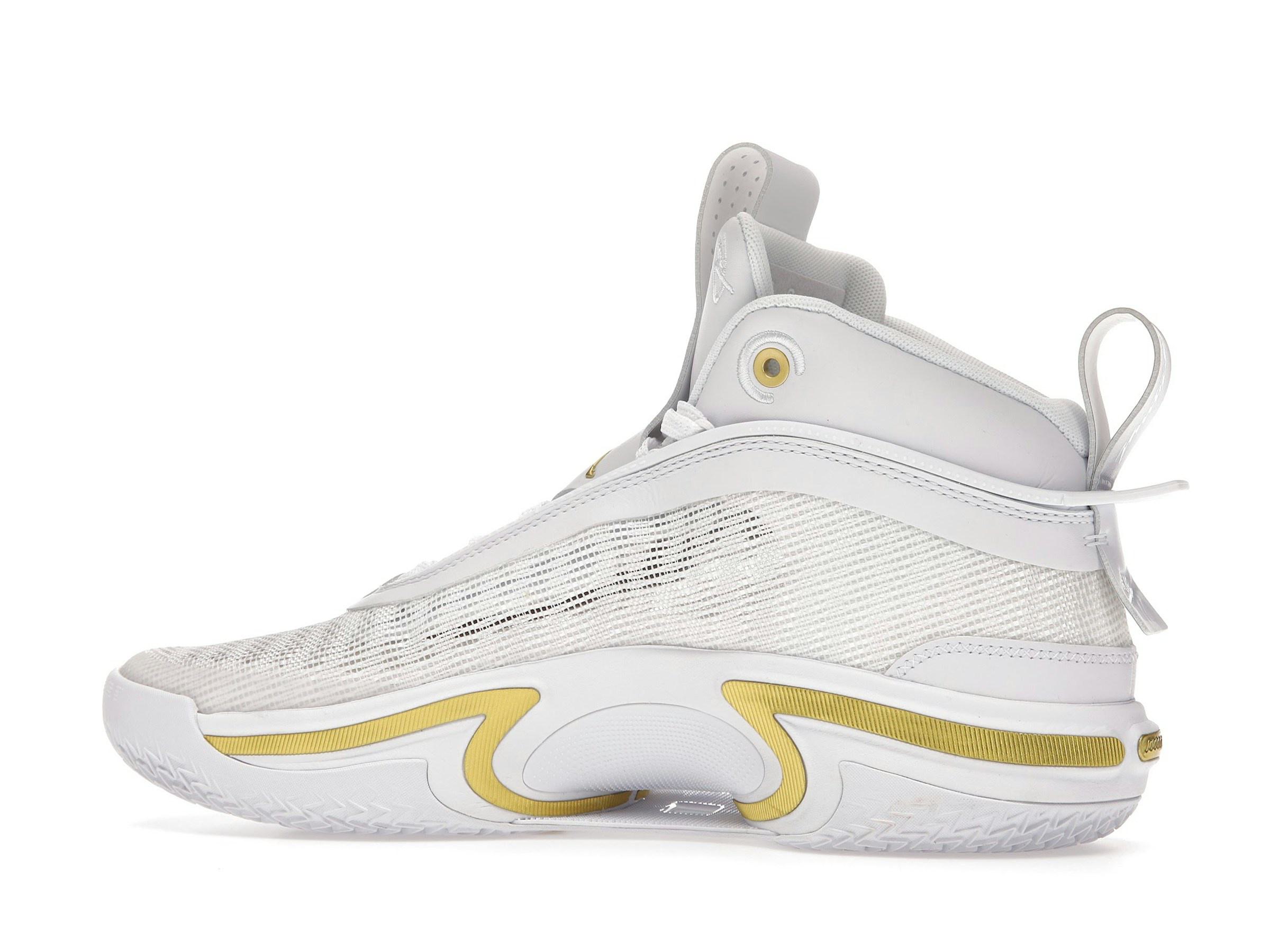 Jordan Air Jordan 36 SE Glory White Metallic Gold Basketball Shoes ...