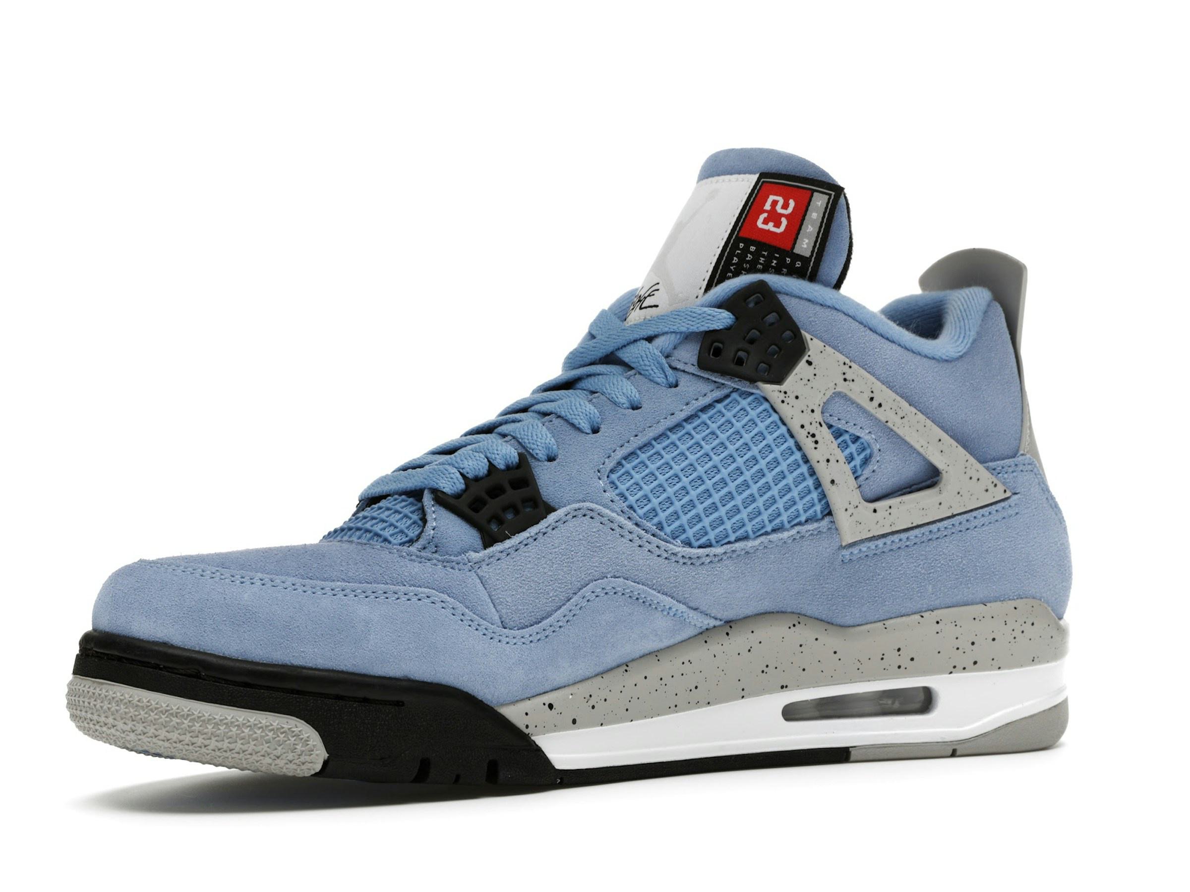 Air Jordan 4 Retro University Blue Sneakers - CT8527-400 - Cushiow