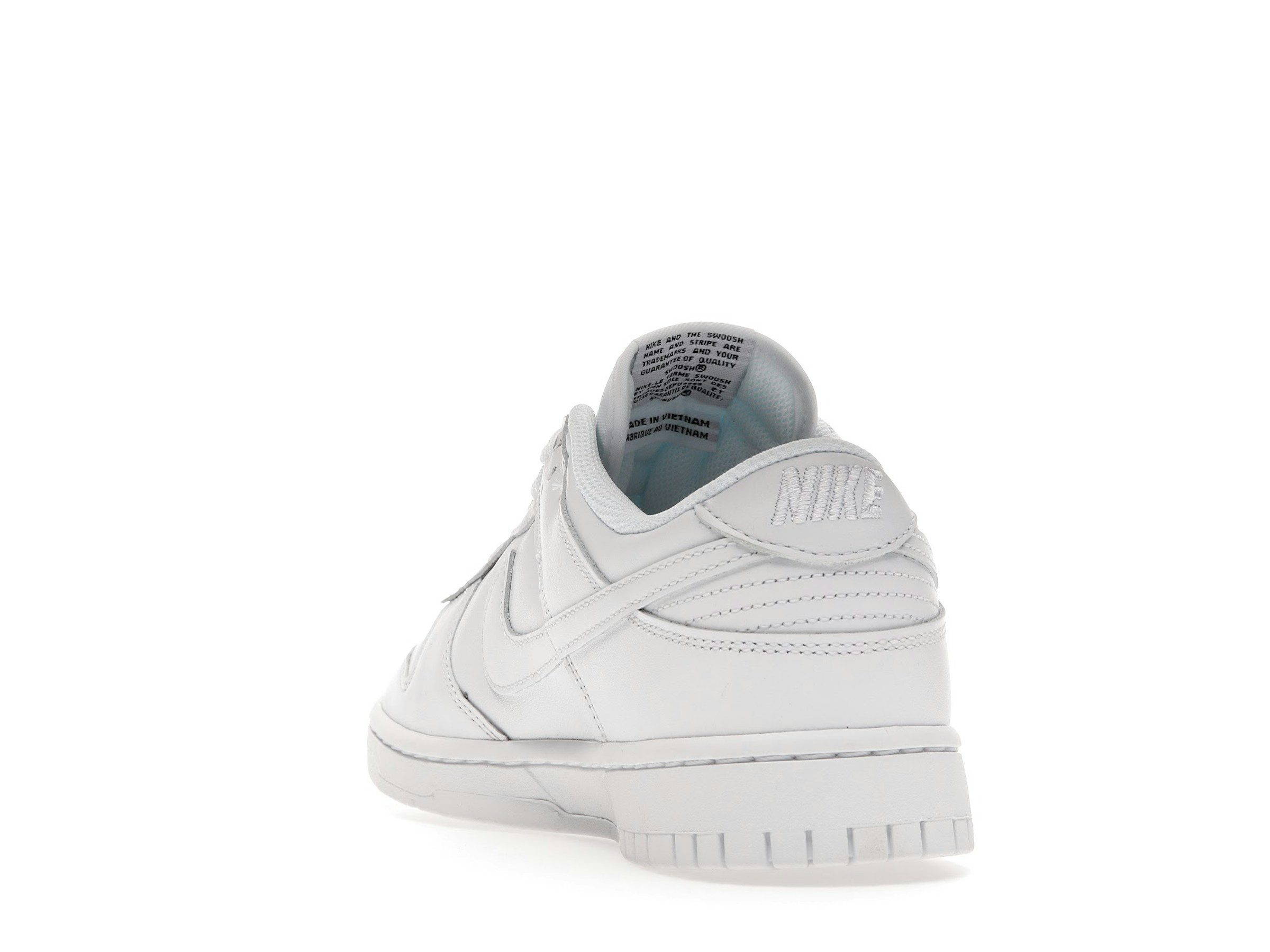 Nike Dunk Low Triple White Women's 2021 Leather Sneakers DD1503-109 ...